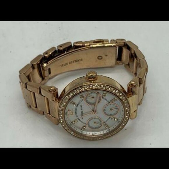 Michael Kors | Jewelry | Michaelkors Mk566 Womens Watch Rose Gold ...